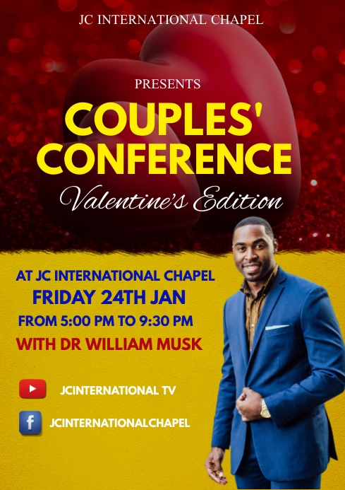 Couples' conference flyer Template | PosterMyWall