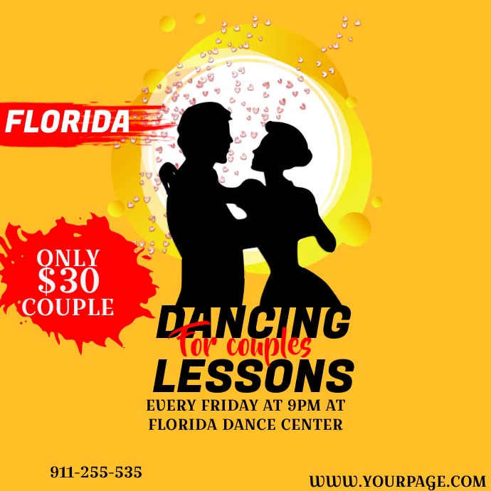 Plantilla de Couples Dance Lessons Instagram post template | PosterMyWall