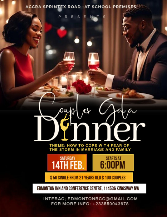 couples dinner flyer templates | PosterMyWall