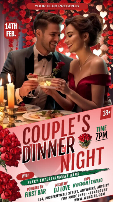 Valentine dinner special Template | PosterMyWall