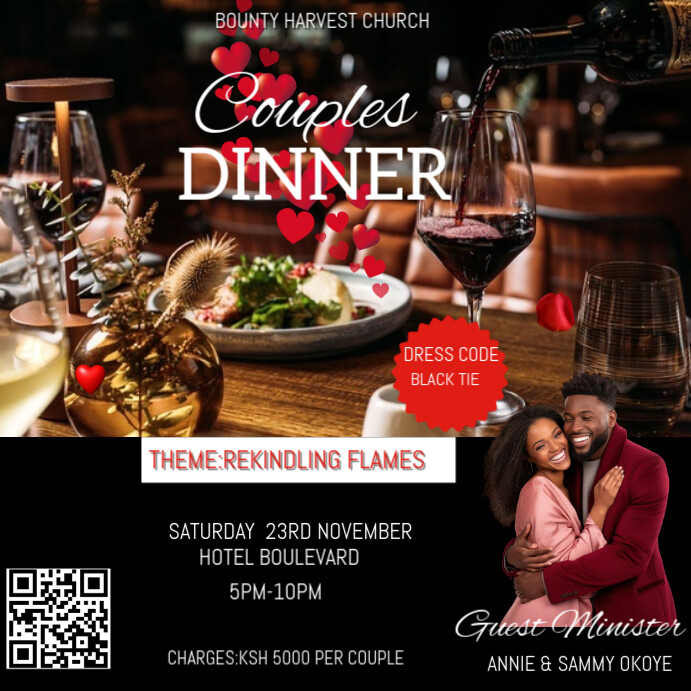 Couples dinner poster Template | PosterMyWall