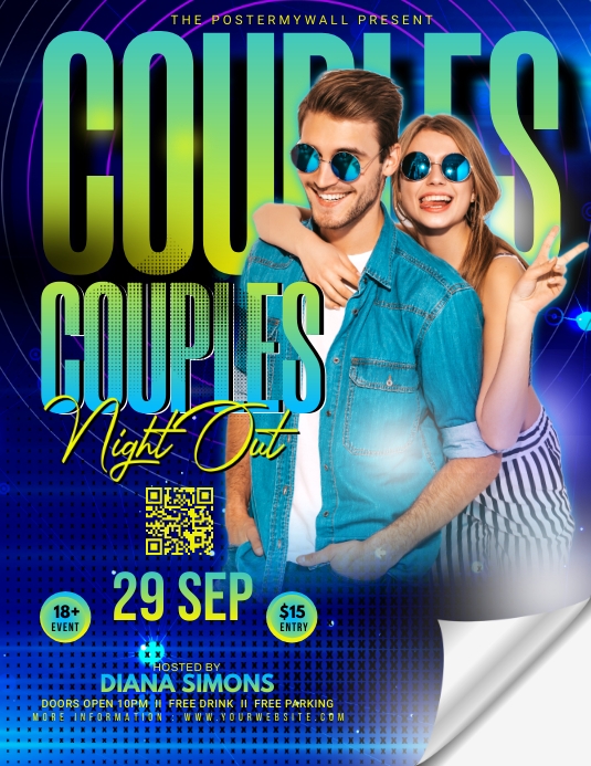 COUPLES NIGHT OUT (1) Template | PosterMyWall