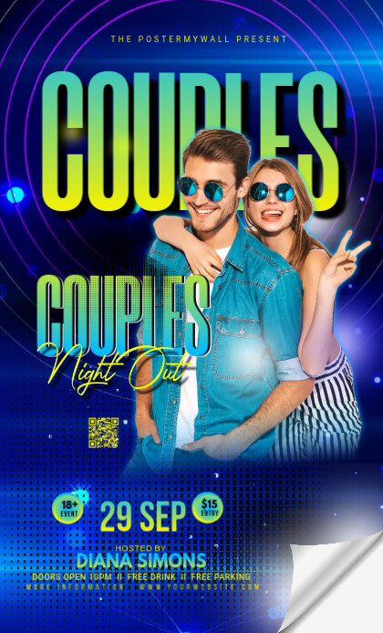 COUPLES NIGHT OUT (5) Template | PosterMyWall
