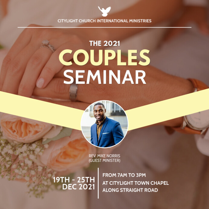 couples seminar/conference church flyer Template | PosterMyWall