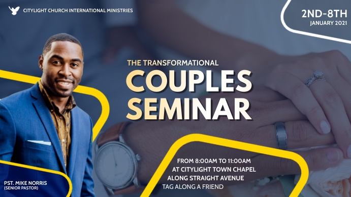 couples seminar/conference church flyer Template | PosterMyWall