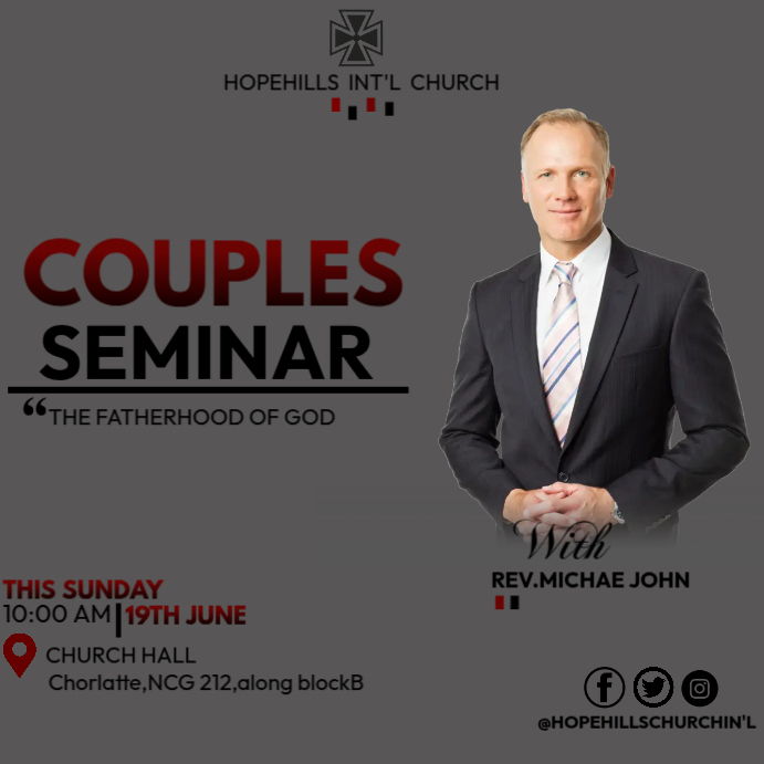 Seminar Pasangan Templat | PosterMyWall