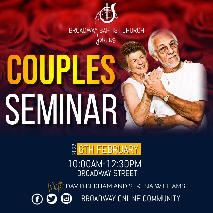 Couples Seminar Template | PosterMyWall