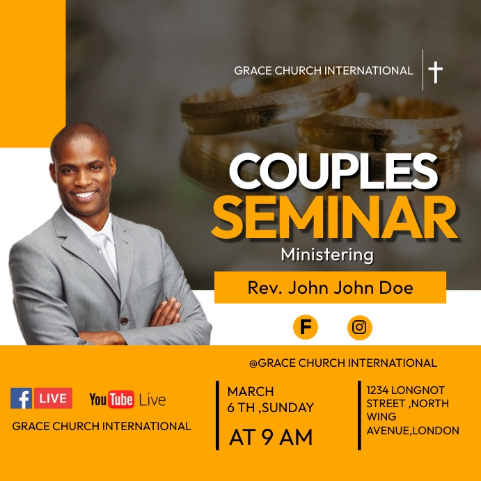 COUPLES SEMINAR FLYER Template | PosterMyWall