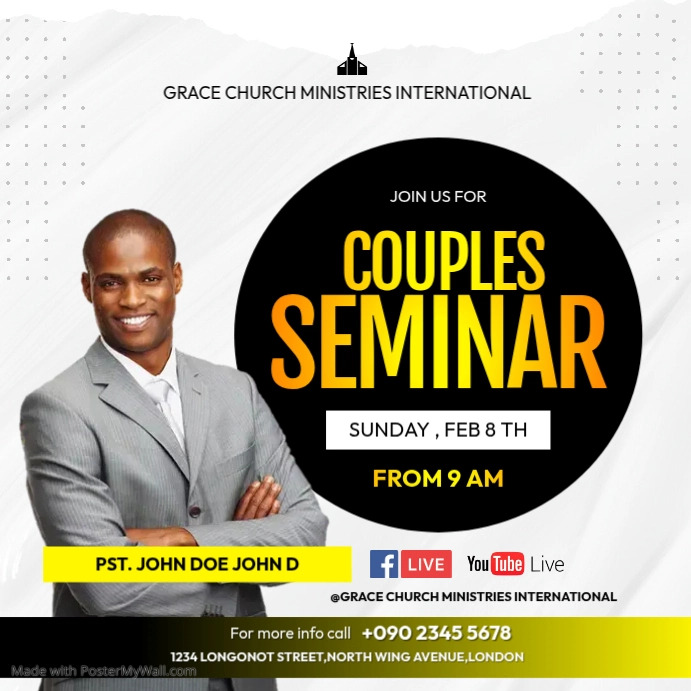 COUPLES SEMINAR FLYER Template | PosterMyWall