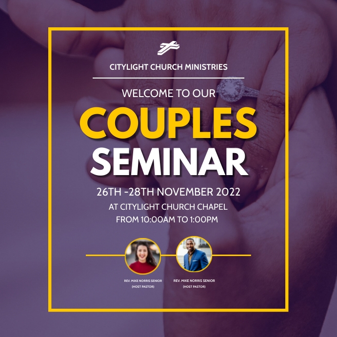 couples seminar flyer template | PosterMyWall