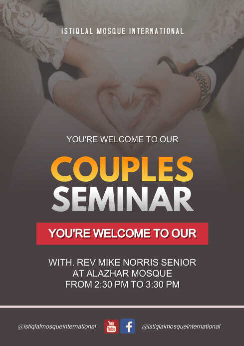 Couples Seminar Poster Design Template | PosterMyWall