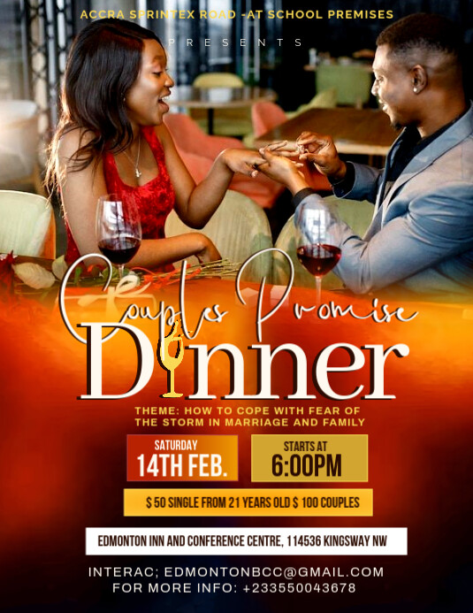 couples valentine dinner flyer templates | PosterMyWall