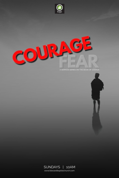Courage Sermon Series Template | PosterMyWall