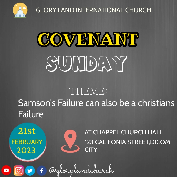 covenant sunday poster Template | PosterMyWall