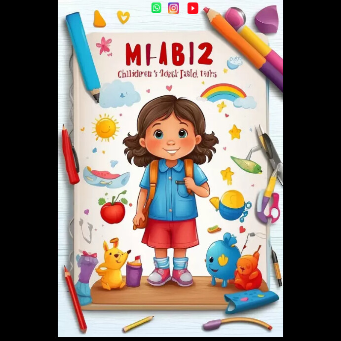 Copy of cover of a children's notebook with task | PosterMyWall