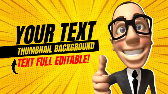 cover Youtube thumbnail yellow Template | PosterMyWall