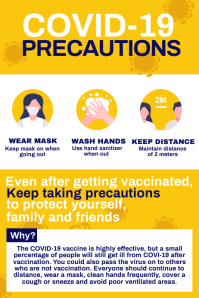 Covid-19 Awareness Social Distancing Poster Template | PosterMyWall
