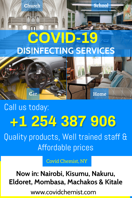 Covid 19 Disinfection services flyer Templat | PosterMyWall