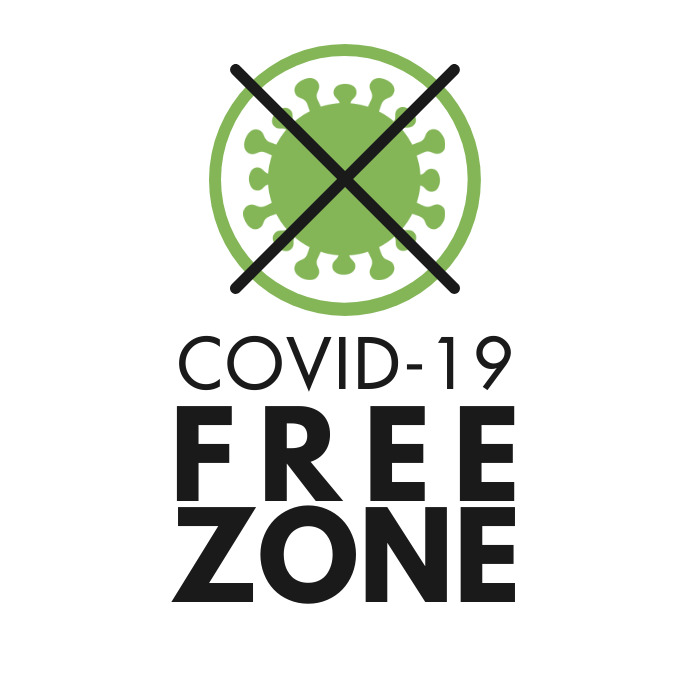 Covid-19 Free Zone Logo Icon Template | PosterMyWall