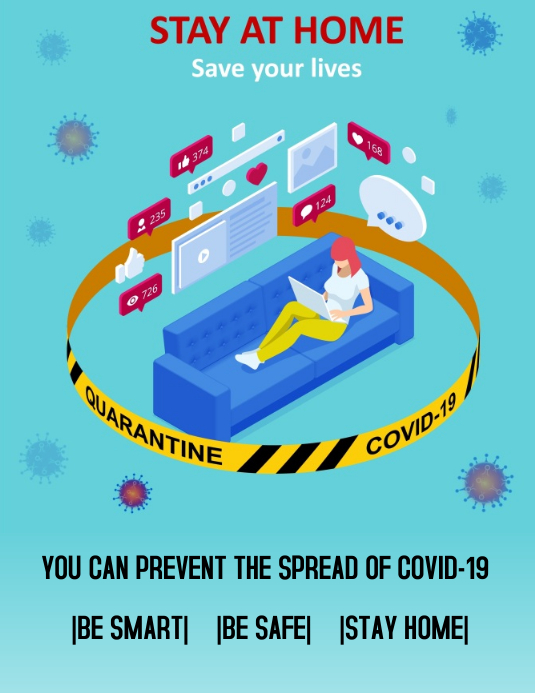 Copy of Covid-19 Stay Home | PosterMyWall