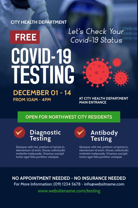 Copy of Covid-19 Testing Poster | PosterMyWall