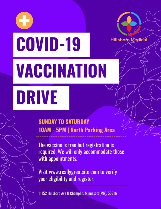Covid-19 Vaccination Drive Flyer Template | PosterMyWall