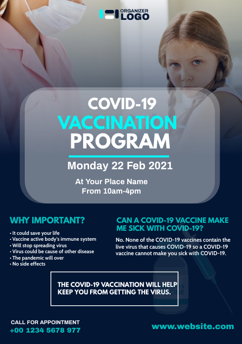 Covid-19 Vaccination Program Template | PosterMyWall