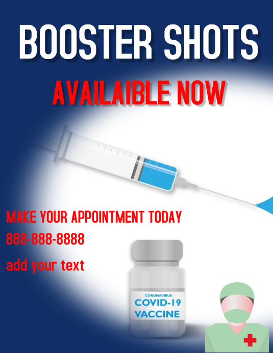 COVID BOOSTER SHOTS PHARMACY DOCTOR HEALTH Template | PosterMyWall