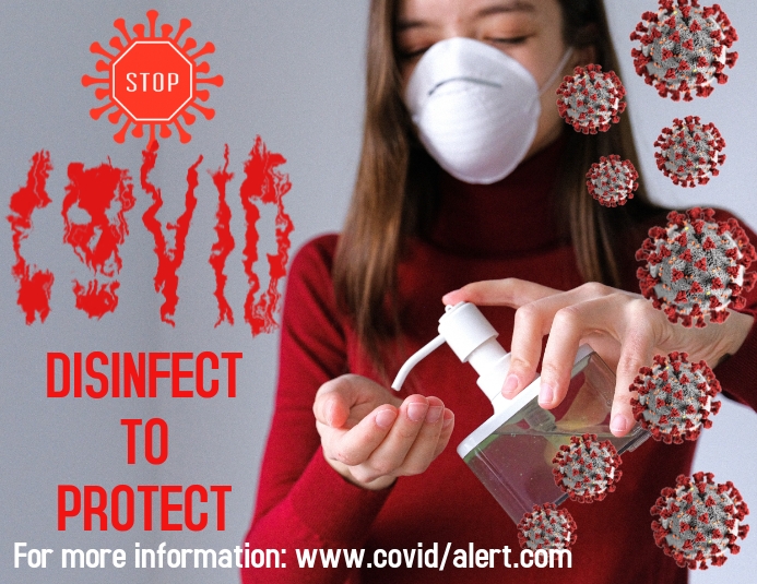 Covid - Disinfect to protect Template | PosterMyWall