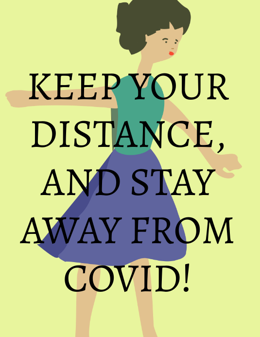 Szablon Covid social distancing poster | PosterMyWall