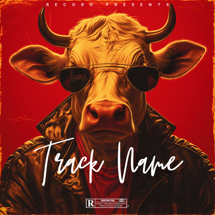 Cow Album Cover music art trap mixtape rap | PosterMyWall