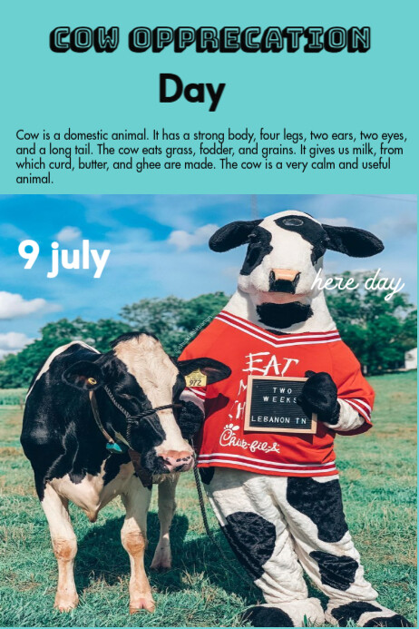 Cow Appreciation Day Template | PosterMyWall