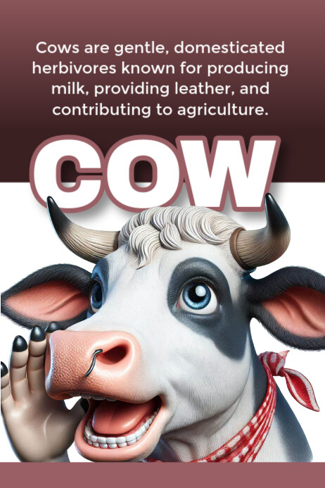 Cow Template | PosterMyWall