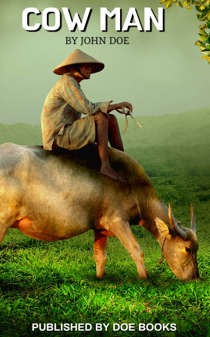 Cow man Kindle book cover Template | PosterMyWall