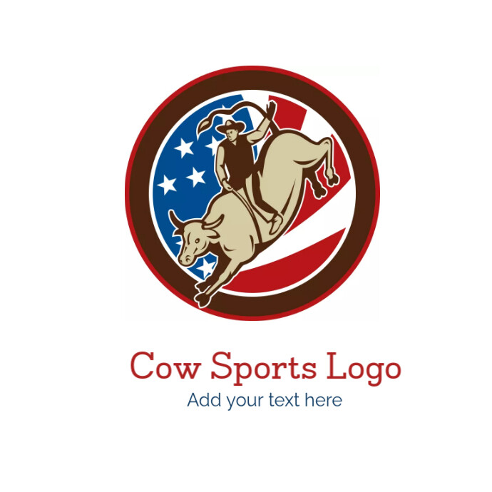 Plantilla de Cow sports logo icon design template | PosterMyWall