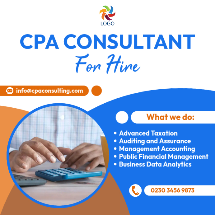 CPA accountant consultant services flyer เทมเพลต | PosterMyWall