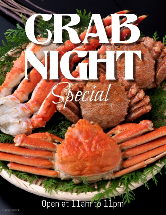 crab Template | PosterMyWall