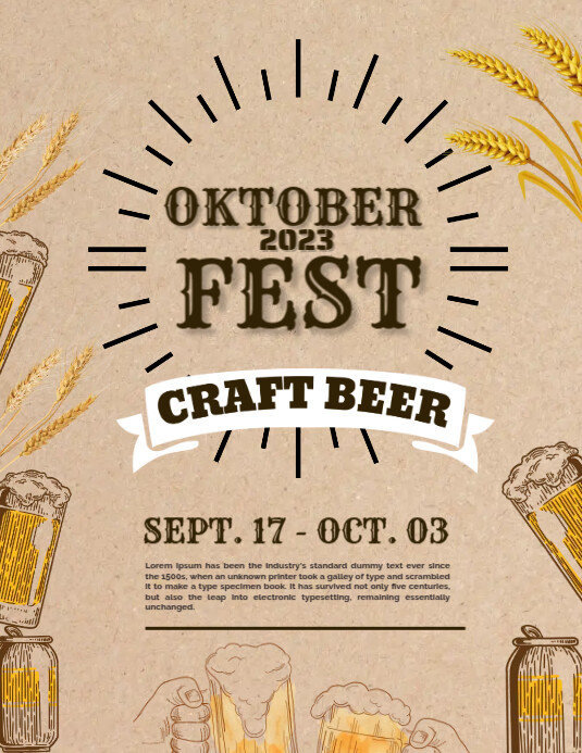 Craft Beer Flyer Template | PosterMyWall