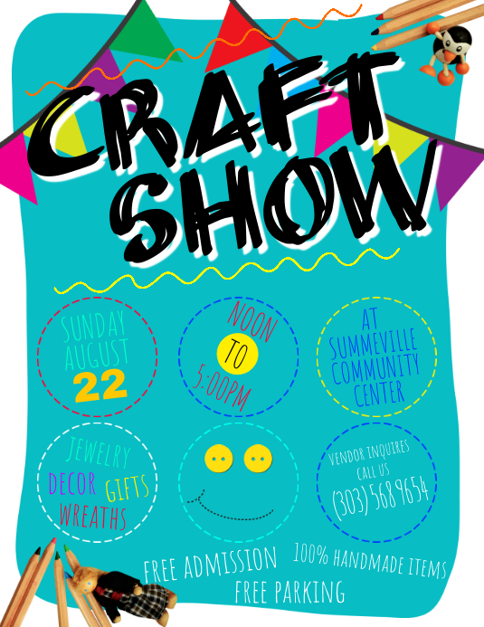 Craft Show Flyer Template PosterMyWall Craft Show Flyer Template PosterMyWall