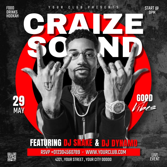 Craize Sound Template | PosterMyWall