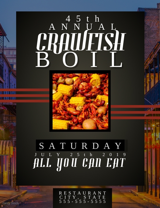 Crawfish Boil Event Flyers Template | PosterMyWall