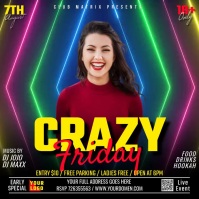 Crazy Friday Template | PosterMyWall