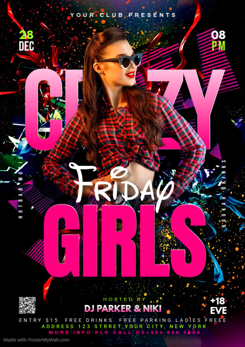 CRAZY FRIDAY Template | PosterMyWall