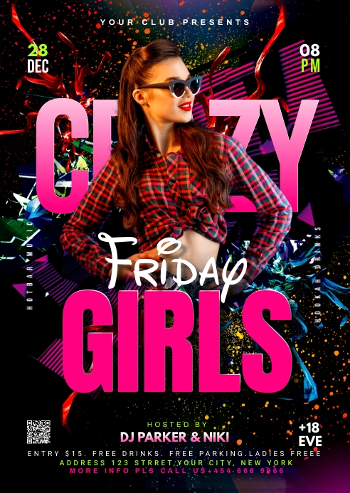 Copy of CRAZY FRIDAY | PosterMyWall