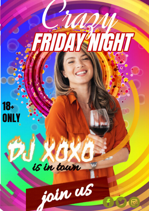Crazy friday night Template | PosterMyWall