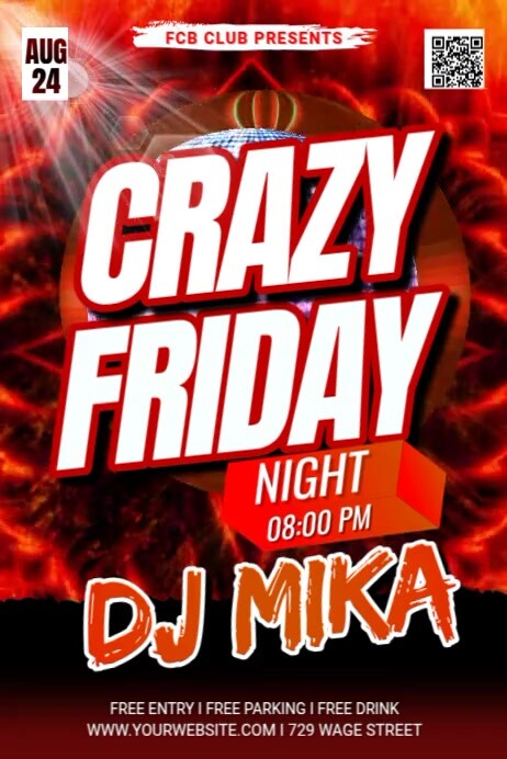 Copy of Crazy Friday Night | PosterMyWall