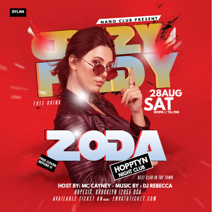 Crazy Friday Party Ads Template | PosterMyWall