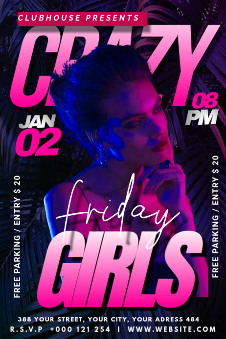 crazy girls.a Template | PosterMyWall