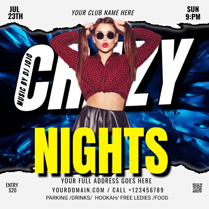 CRAZY NIGHT (1) Template | PosterMyWall