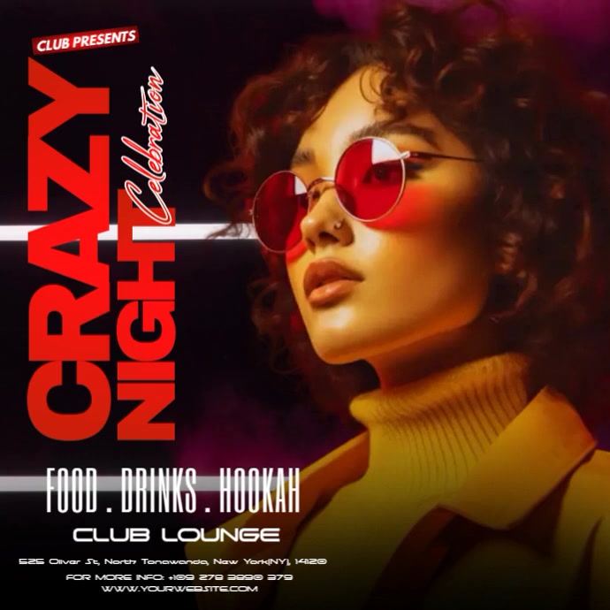 Crazy Night Club Ads Template | PosterMyWall